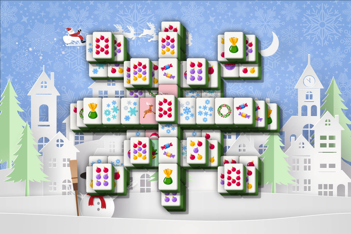 Mahjong Solitaire: Snowflake - Play Free Online Game